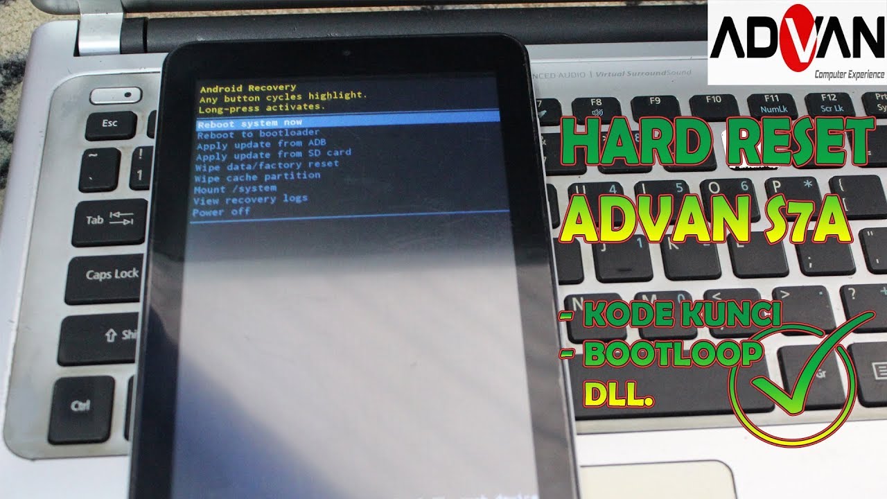 HARD RESET ADVAN S7A ( Kode kunci & Bootloop ) 1000% Tested by Me - YouTube