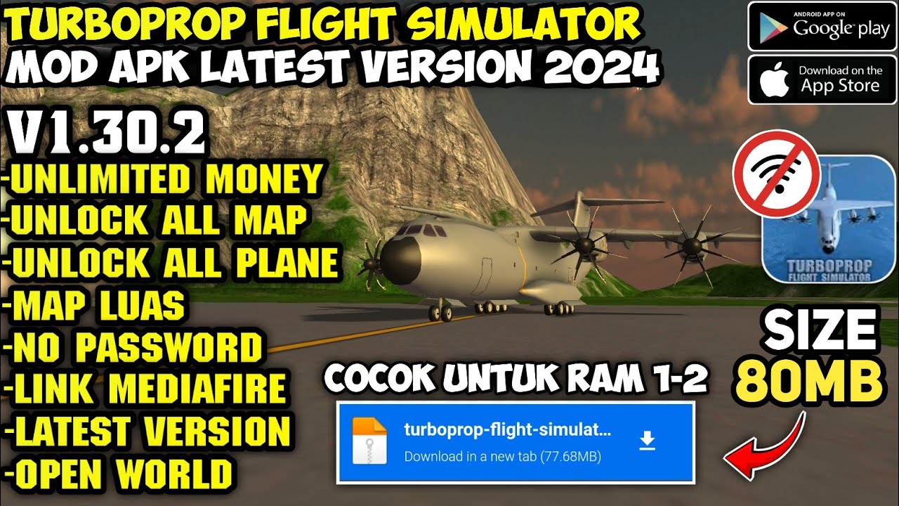 Unlock All Planes Now! Turboprop Flight Simulator Mod Apk - YouTube