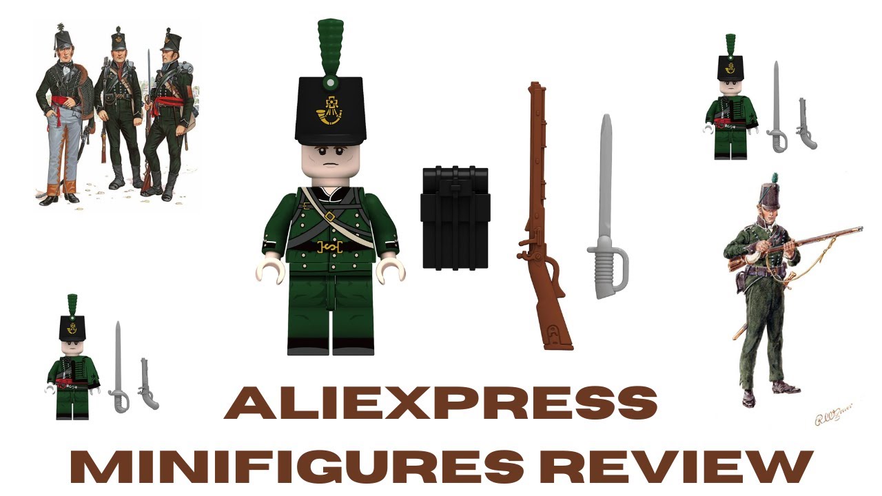 Lego napoleonic wars minifigures review- 95th rifles - YouTube