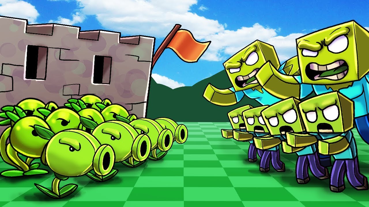 *CUSTOM* PLANTS VS ZOMBIES IN MINECRAFT! (NEW PVZ Minecraft Mod) - YouTube
