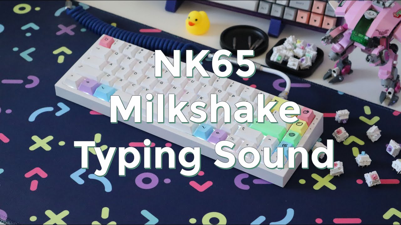 NK65 Milkshake Edition ll Silk Milkshake Switches Typing Sound - YouTube