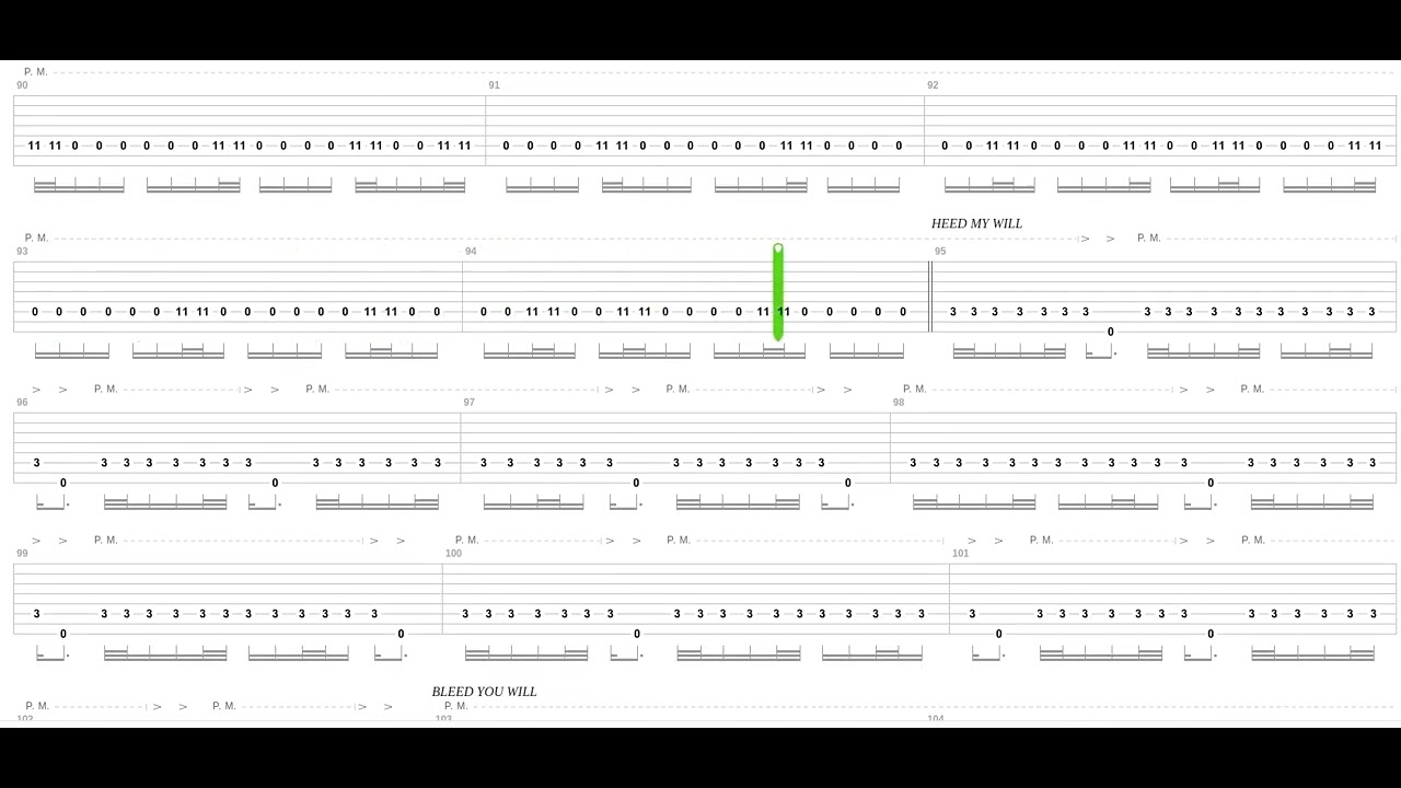 Bleed Tab by Meshuggah + Guitar only + Guitar tab - YouTube