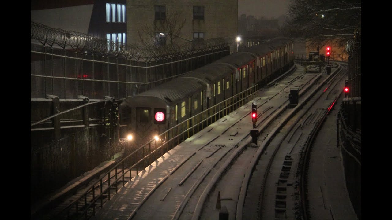 MTA NYC Subway: R62 AND R62A (3) and (S) Shuttle at the Buffalo Avenue ...
