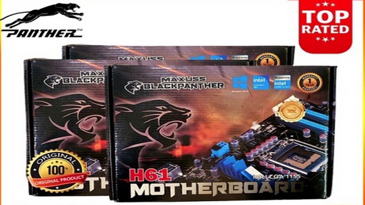 Motherboard Black Panther H61 DDR3 Socket LGA 1155 - YouTube