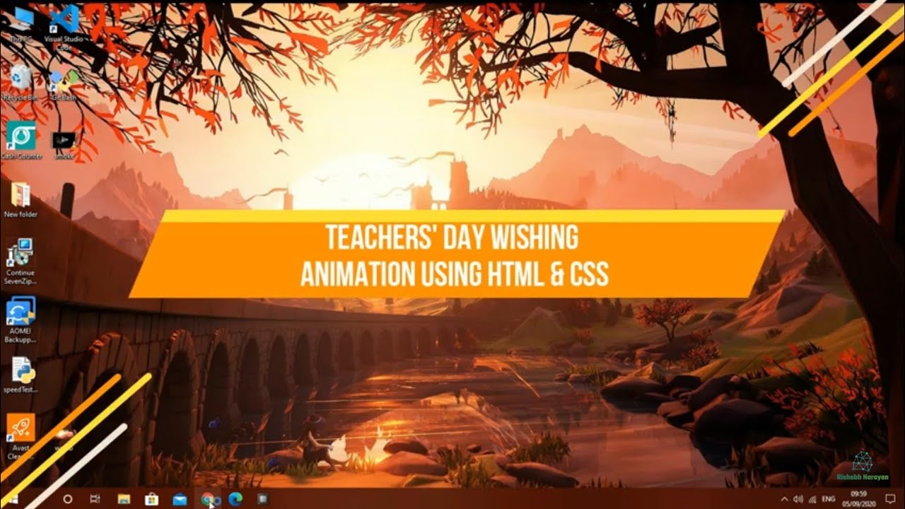Teachers Day Wishing Animation With Html And Css Text Animation With Html And Css Youtube