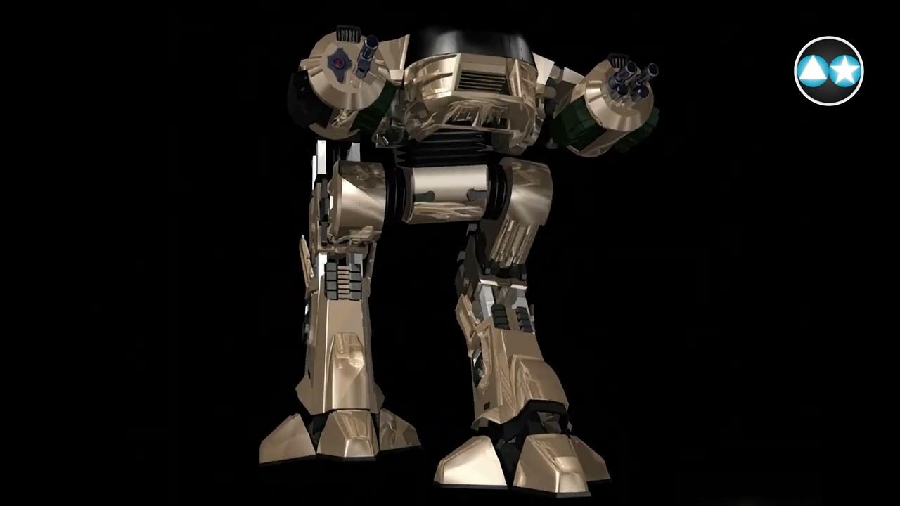 ED-209 walking (Amiga 1200 LightWave 3D animation) 1996 - YouTube