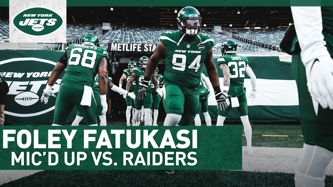 MIC'D UP: Foley Fatukasi Gets Everyone Hyped | New York Jets | NFL ...