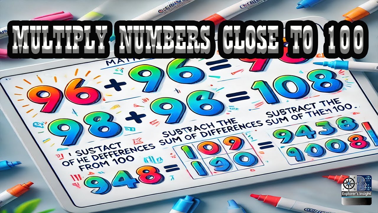 Multiply Numbers Close to 100 in Seconds - YouTube