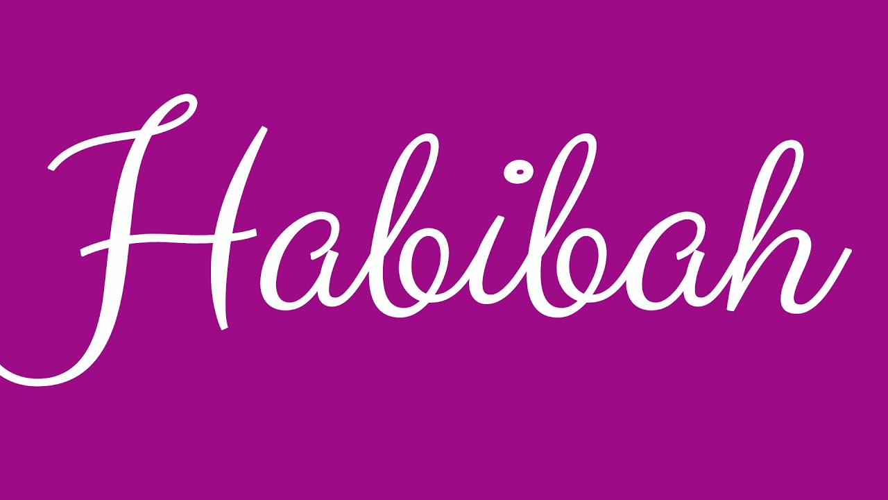 Learn how to Sign the Name Habibah Stylishly in Cursive Writing - YouTube