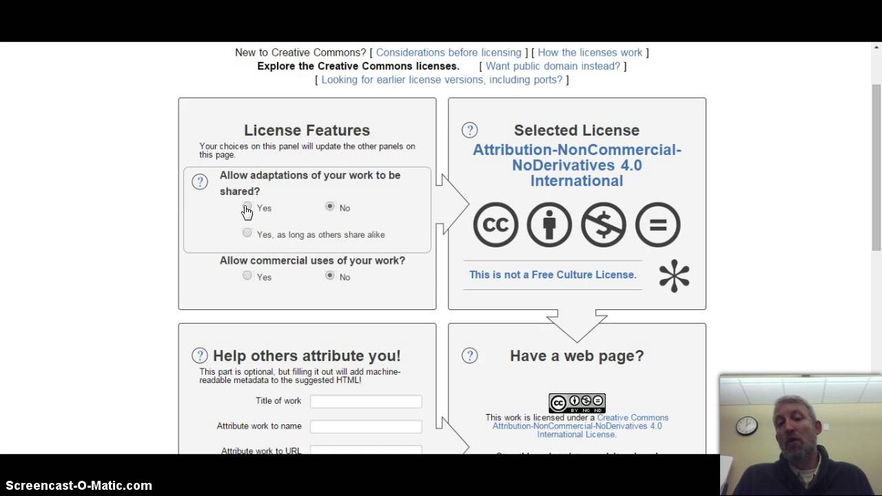Creating a Creative Commons License for Students - YouTube