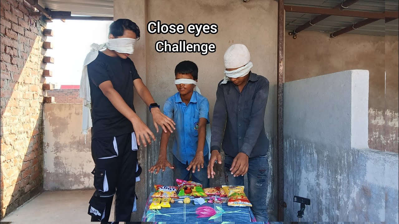 Close eyes touch item challenge 😍 - YouTube