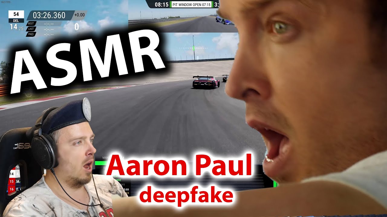 Assetto Corsa Competizione #4 80% bots, Aaron Paul deepfake ASMR driving engine sounds Porsche ...