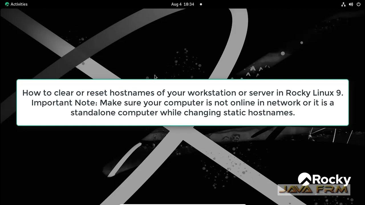 How to clear or reset hostnames using hostnamectl command in Rocky Linux 9 - YouTube