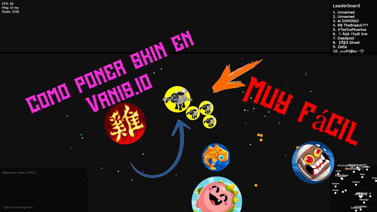 COMO PONER UNA SKIN EN VANIS.IO MUY FÁCIL!!! || 2019 [NO FUNCIONA ...