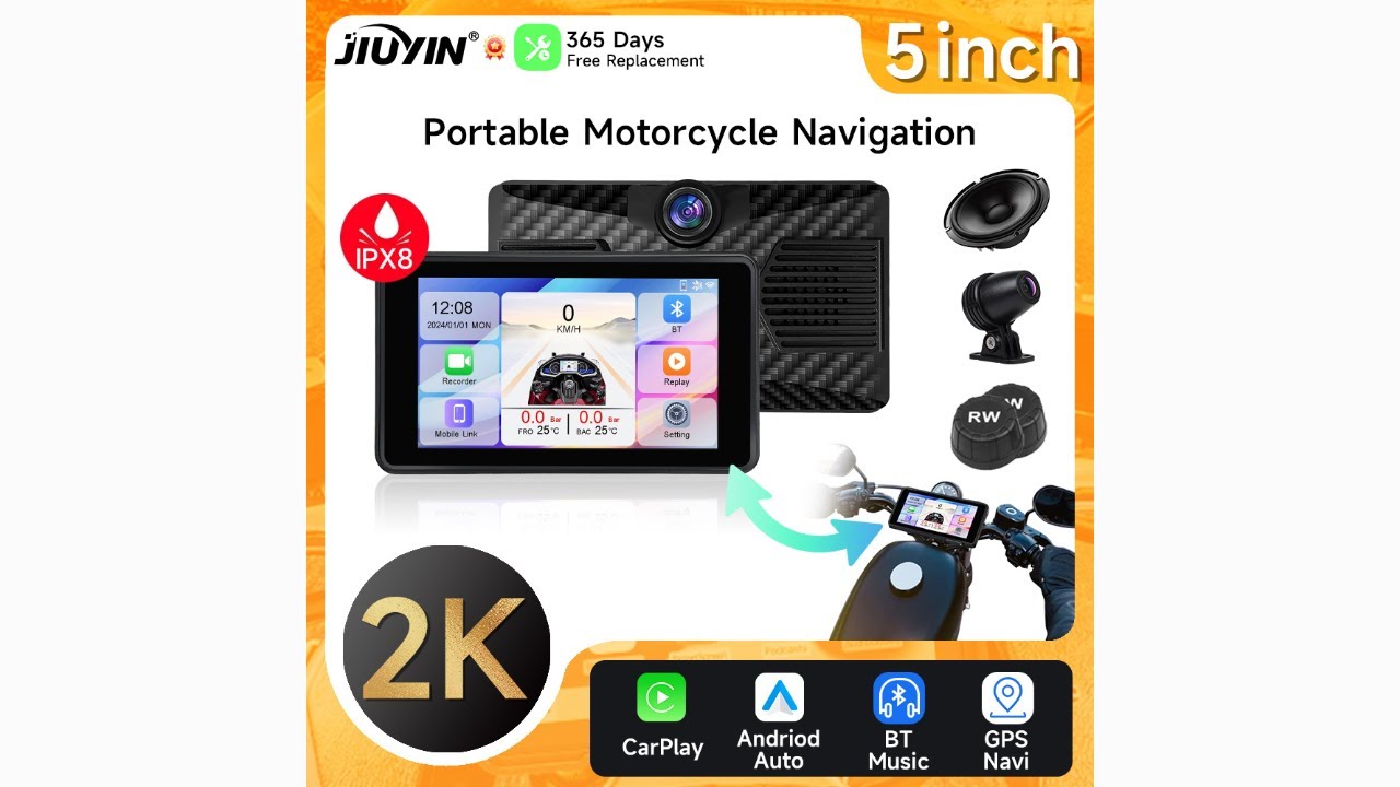 Review Motorcycle DVR GPS Navigator 2K Dash Cam Waterproof Rear 2025 ...
