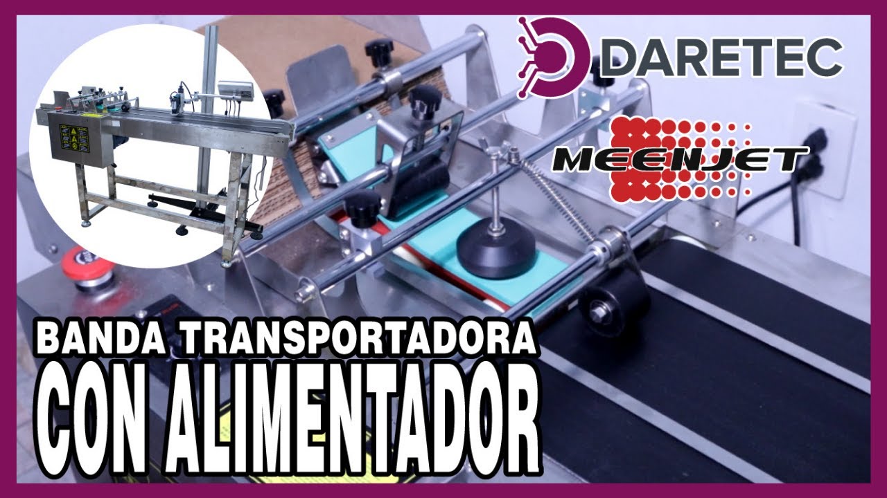 Banda transportadora con alimentador para línea de producción # ...