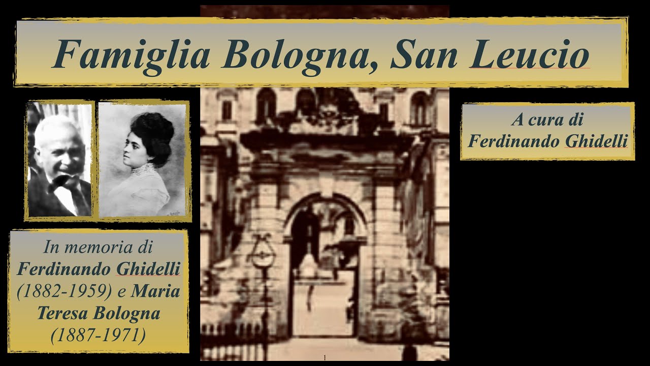 Albero Genealogico della famiglia Bologna, facente parte della Colonia ...