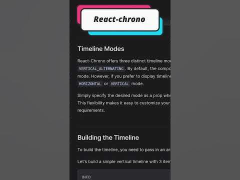 React-Chrono #frontend #javascript #js #developers #reactjs #reactdeveloper #frontenddeveloper ...