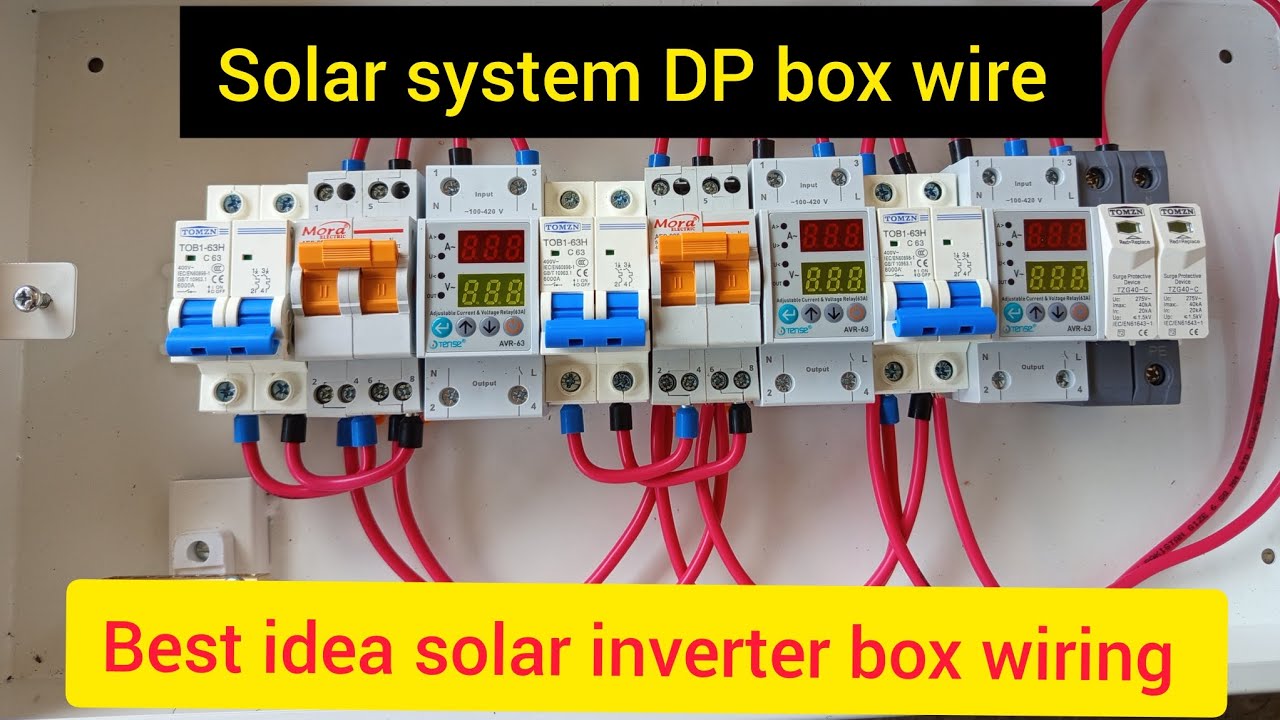 Solar distribution box wiring || solar DP box wiring || How to Wire a ...