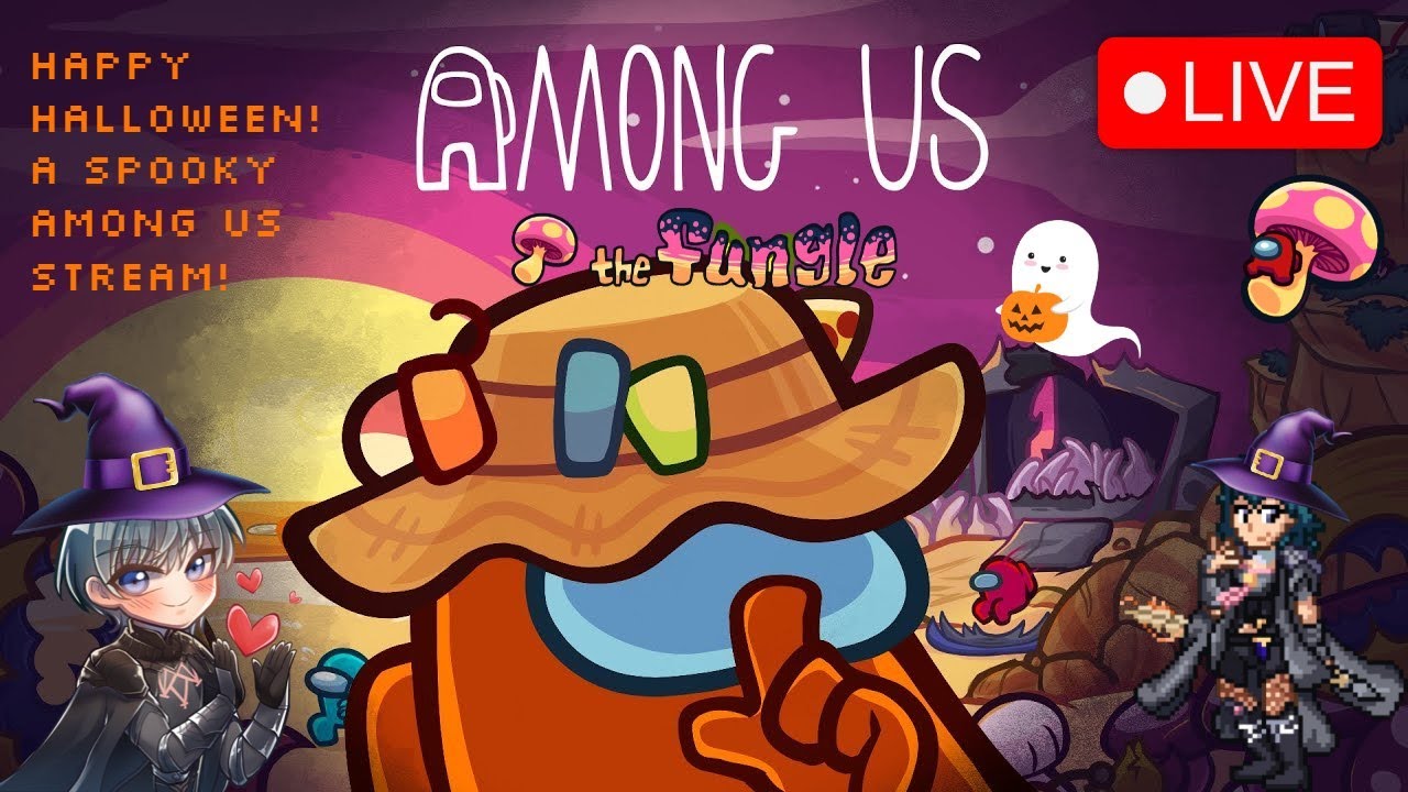 Among Us Live Stream Part 37 A Very Sus Halloween Collab - YouTube