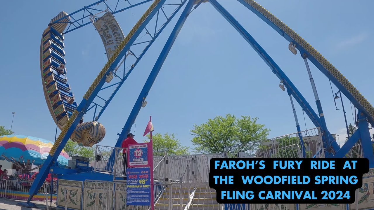 Pharoh's Fury Ride At The Woodfield Spring Fling Carnival 2024 - YouTube