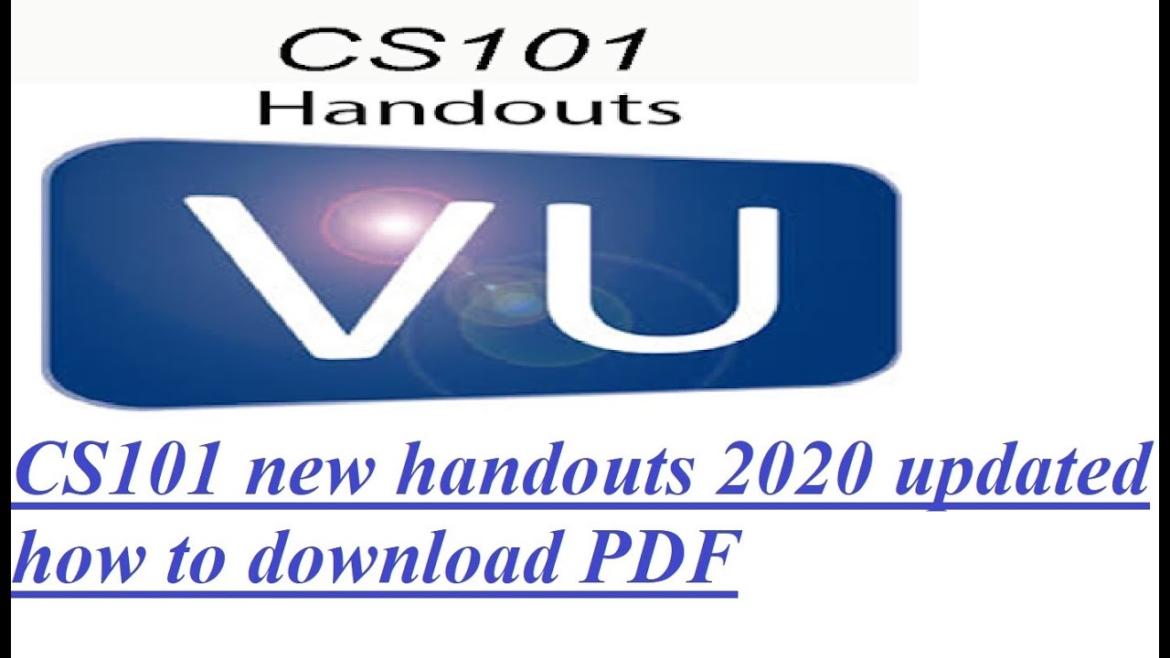 cs101 handouts ||download new 2020 - YouTube