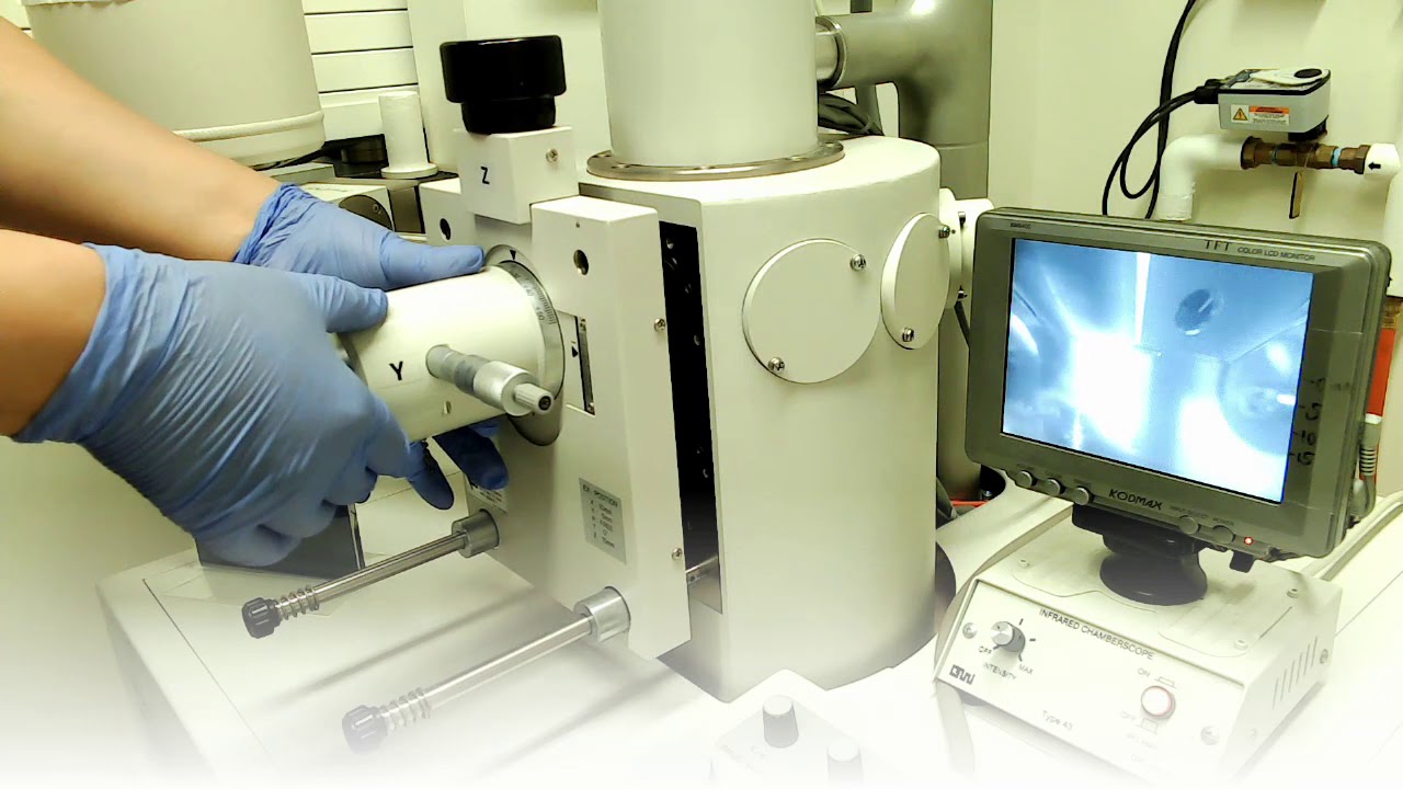 How to load and remove samples on Hitachi SEM S2600-N - YouTube