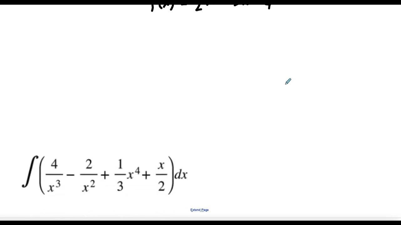 Infinite Integrals with the Reverse Power Rule - YouTube