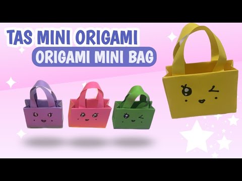 Tas Mini Lucu Origami | Cara membuat Tas Mini Lucu dari kertas Origami ...