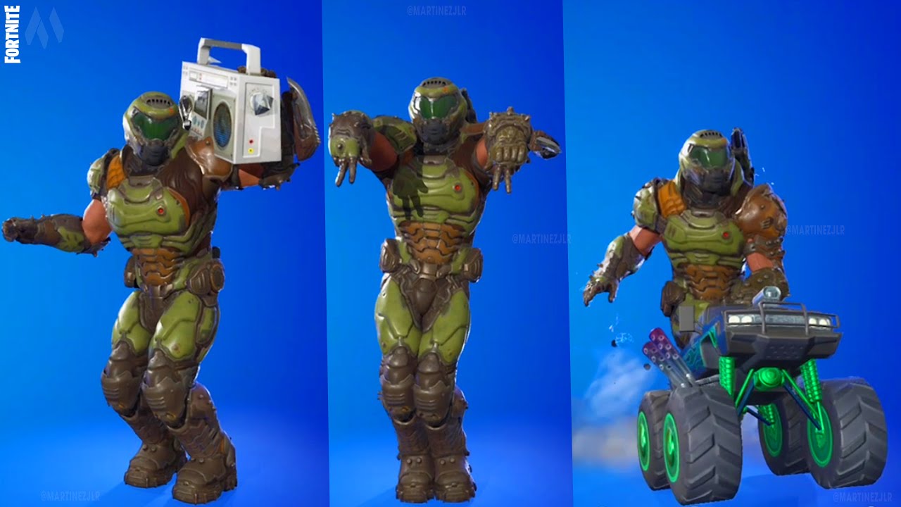 TOP Mejores Bailes Skin DOOM SLAYER Fortnite | Top Emotes & Dances Skin ...