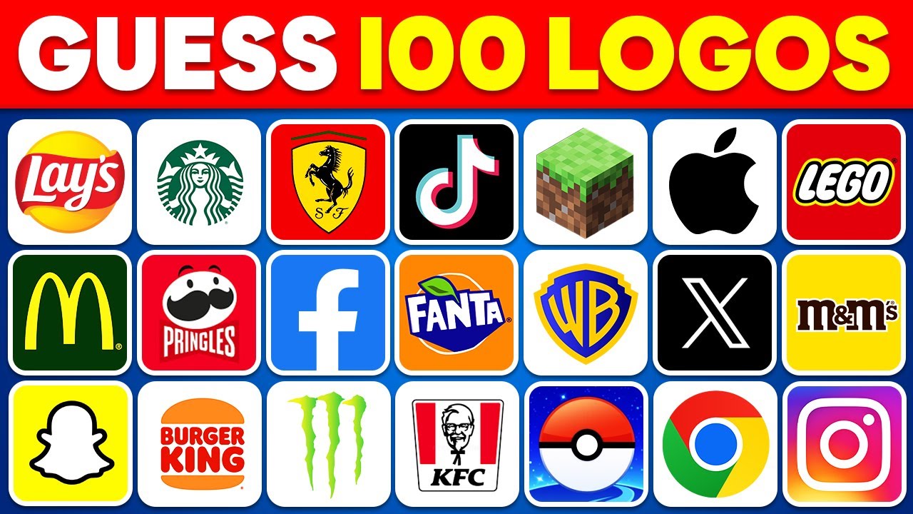 Guess The Logo In 5 Seconds | 100 Famous Logos Quiz - YouTube