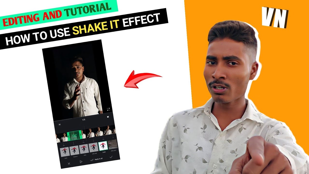 How To Use Shake Effect In VN For , Creative Vedio Editing 🔥 - YouTube