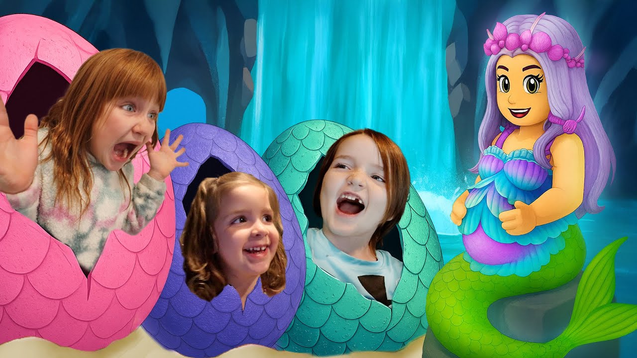 MERMOM hatches MERMAiD BABiES!! Mer Family swims to Brookhaven save ...