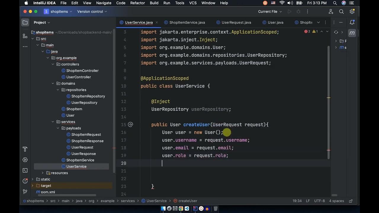 creating new user java quarkus and hibernate panache part 9 - YouTube