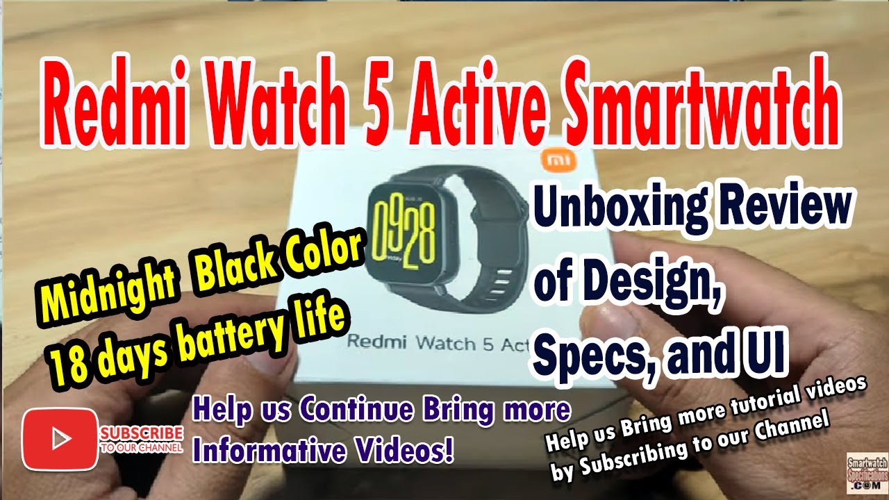 Redmi Watch 5 Active - Unboxing Review of Design, Specs and UI - YouTube