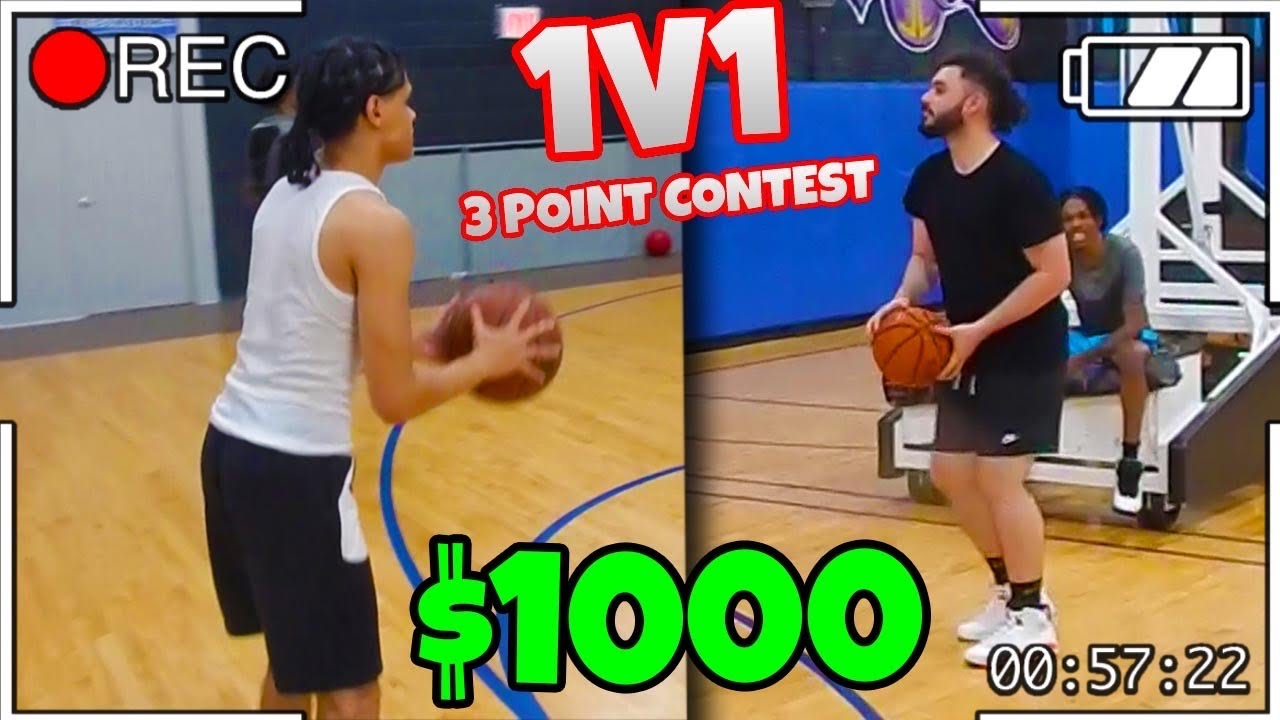 RRB 1v1 BASKETBALL 3 POINT CONTEST FOR $1000! - YouTube