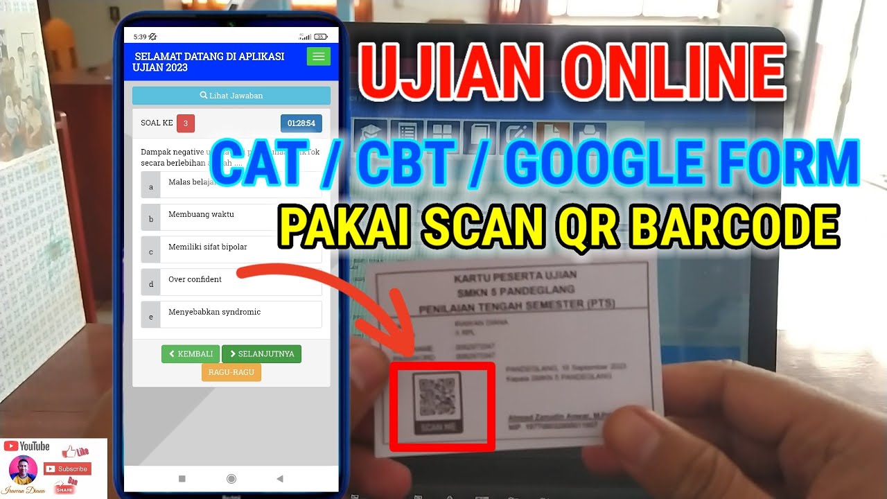 Cara Ujian Online CAT/CBT Menggunakan Scan Barcode || QR Code Generator ...