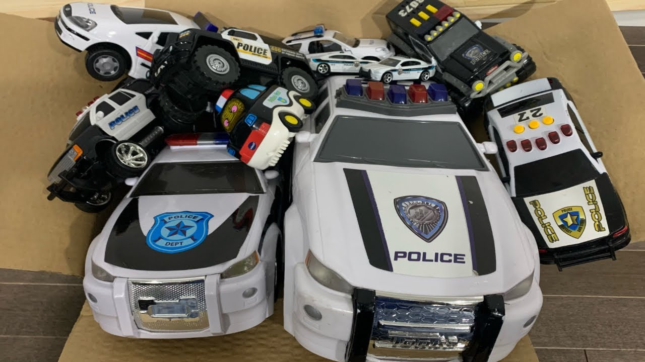 Police Car Mini Cars in a Box! Wheels Checked Siren Checked One by One ...