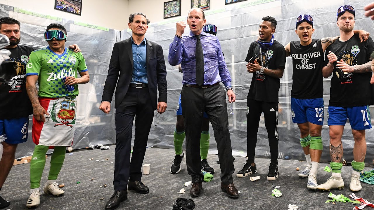 Brian Schmetzer and Adrian Hanauer deliver emotional speeches in the ...