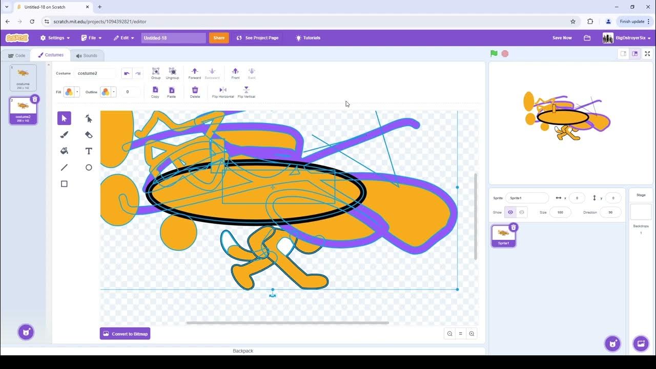 How to scratch costumes!! - YouTube
