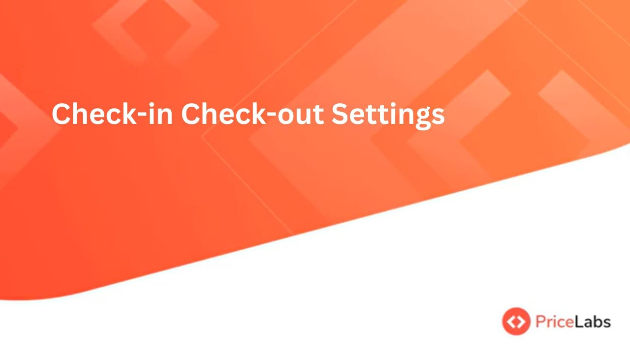 Check in Check out Settings - YouTube