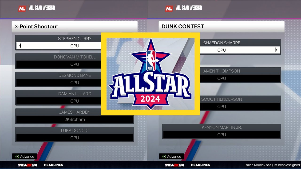NBA 2K24 - How To Play 3 Point and Slam Dunk Contest PS4, Xbox One, PC ...