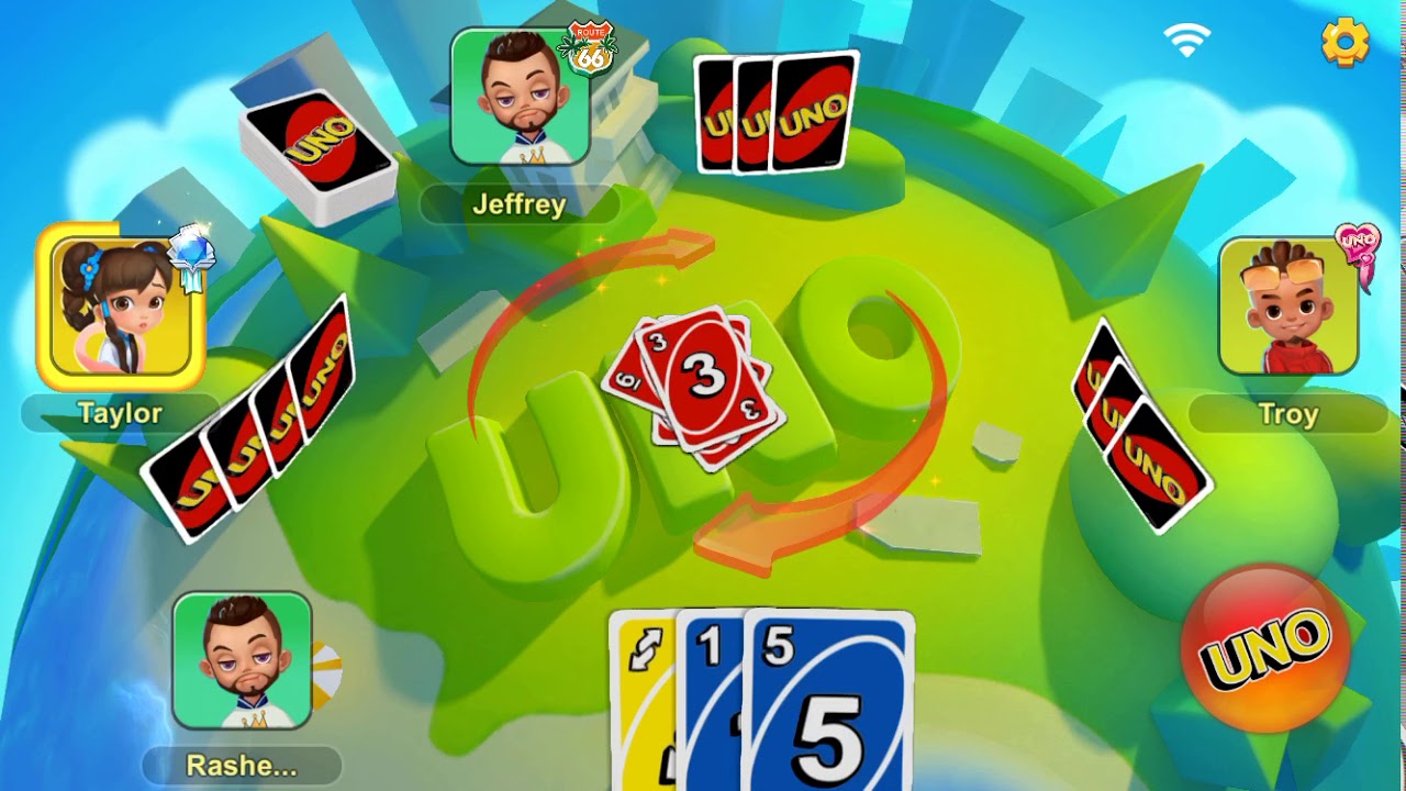 Playing uno cards (first win!) - YouTube