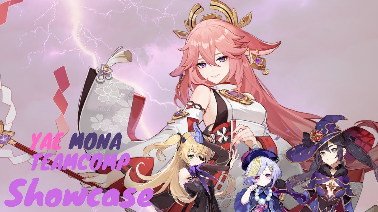 Yae Mona Team Comp Showcase Feat. Yae Miko, Mona, Qiqi and Fischl - YouTube