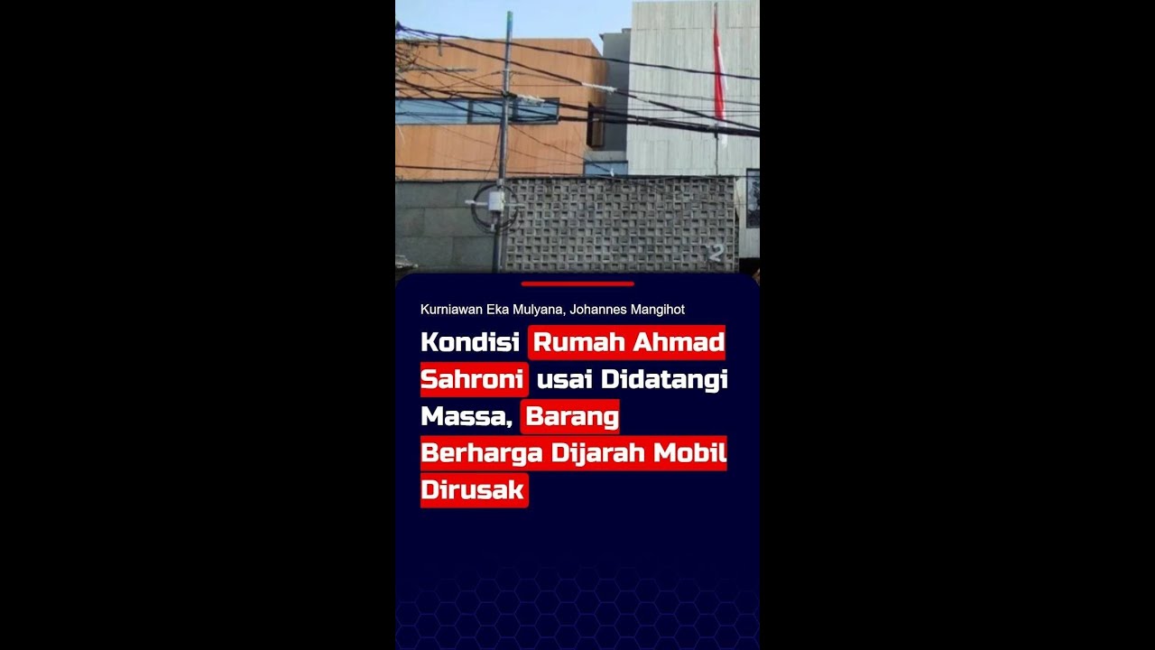 Kondisi Rumah Ahmad Sahroni usai Didatangi Massa, Barang Berharga Dijarah Mobil Dirusak #short ...