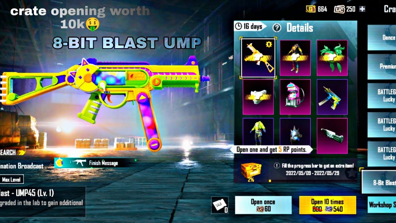 8-BIT BLAST UMP 💫|| CRATE OPENING WORTH 10K 🤑UC || UPGRADING GLACIER ...