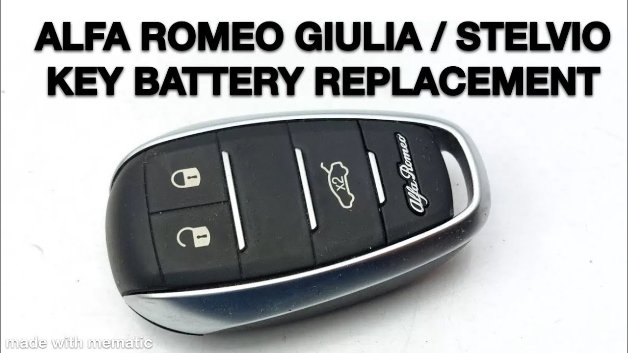 ALFA ROMEO GIULIA / STELVIO KEY BATTERY REPLACEMENT HOW TO - YouTube