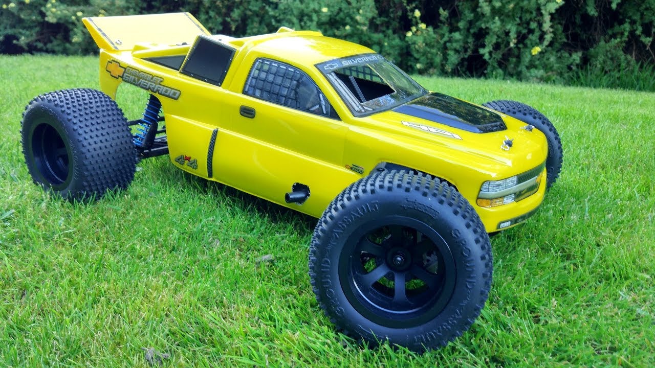 HPI Nitro MT Short Run With New Wheels And Shell - YouTube