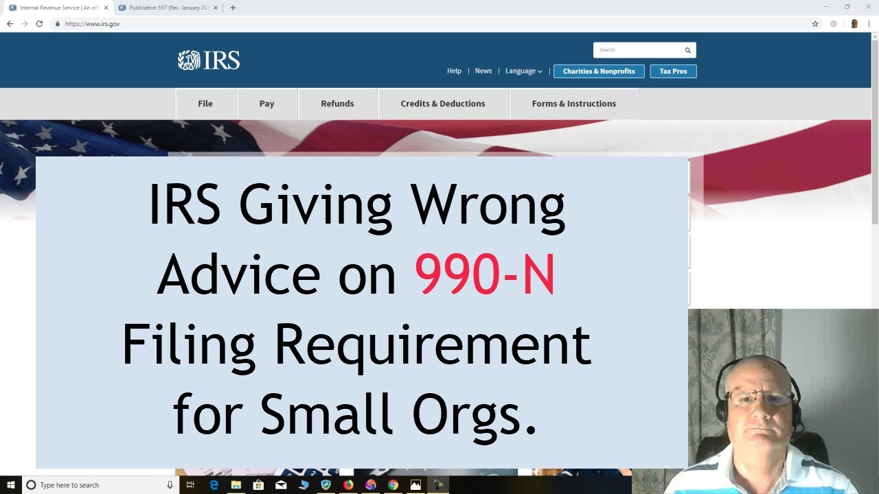 IRS Giving Wrong Advice on 990-N Filing Requirement to Small ...