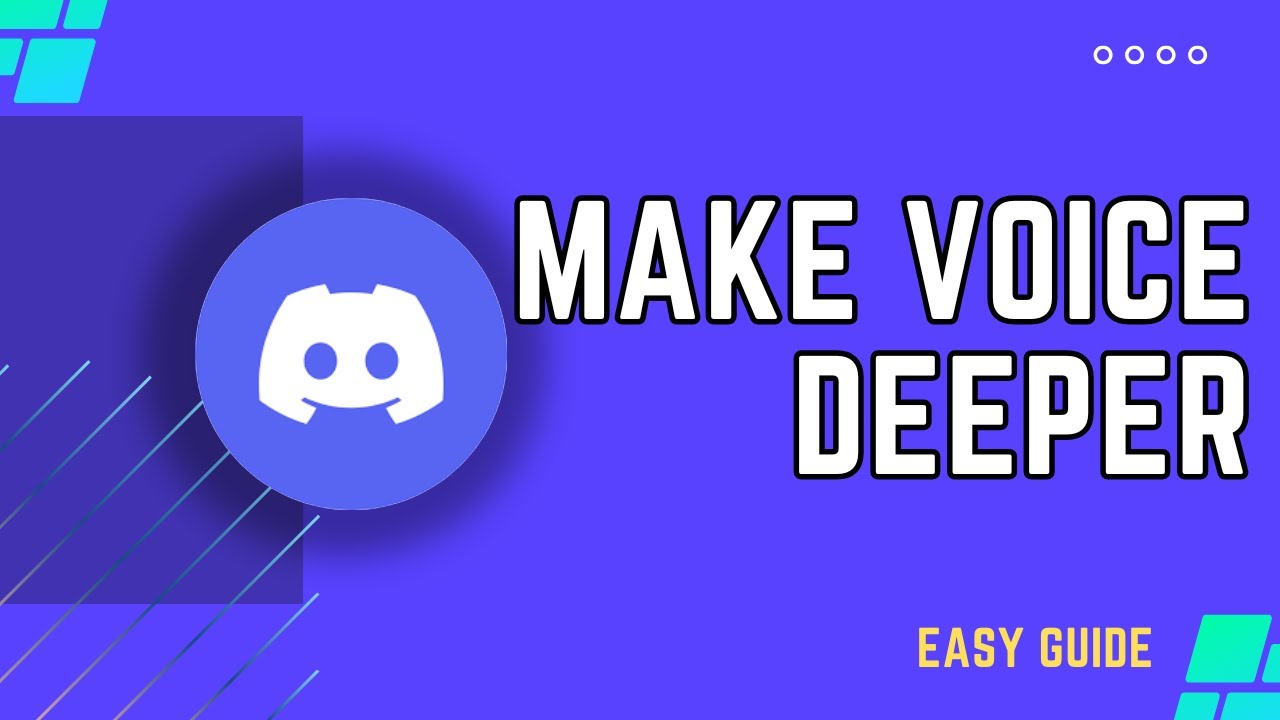 How To Make Your Voice Deeper on Discord - YouTube